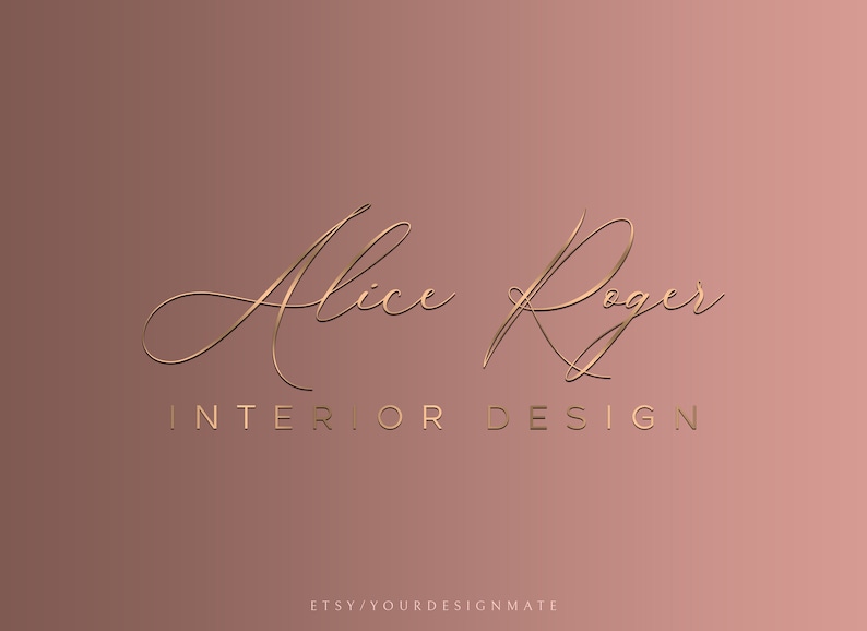 Watercolour Rose Gold Logo Smoke Logo Beauty Logo Premade - Etsy