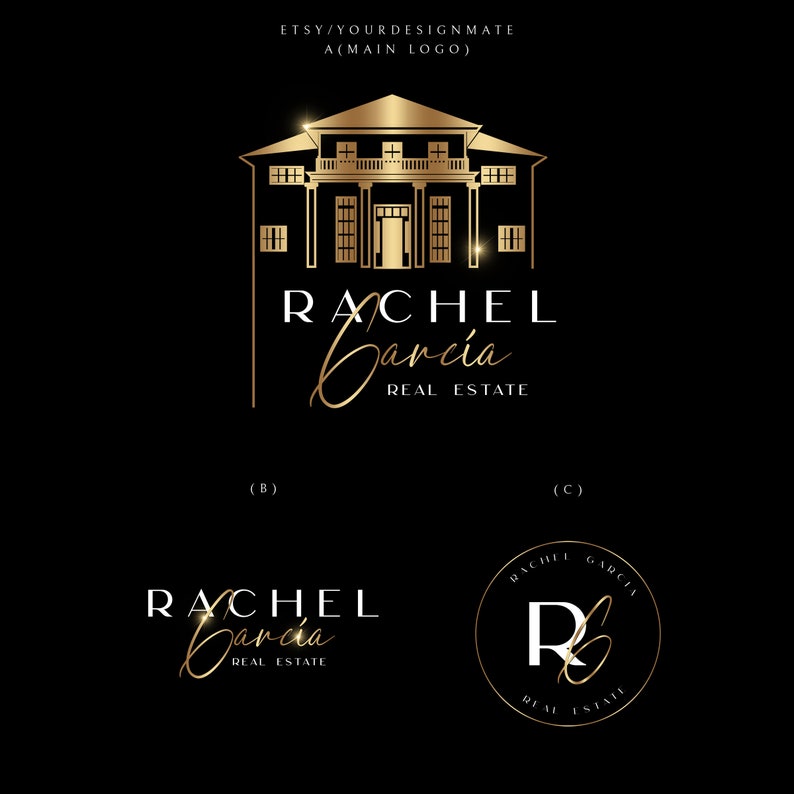 Premade Real Estate Logo Realtor Logo Gold Real Estate Logo - Etsy