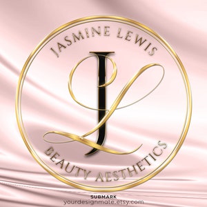 Pink Beauty Logo, Boutique Logo, Sparkle Glitter Logo, Premade Logo ...