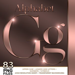 Rose Gold Alphabet PNG Clipart, Rosegold Metallic Alphabet, Glam ...