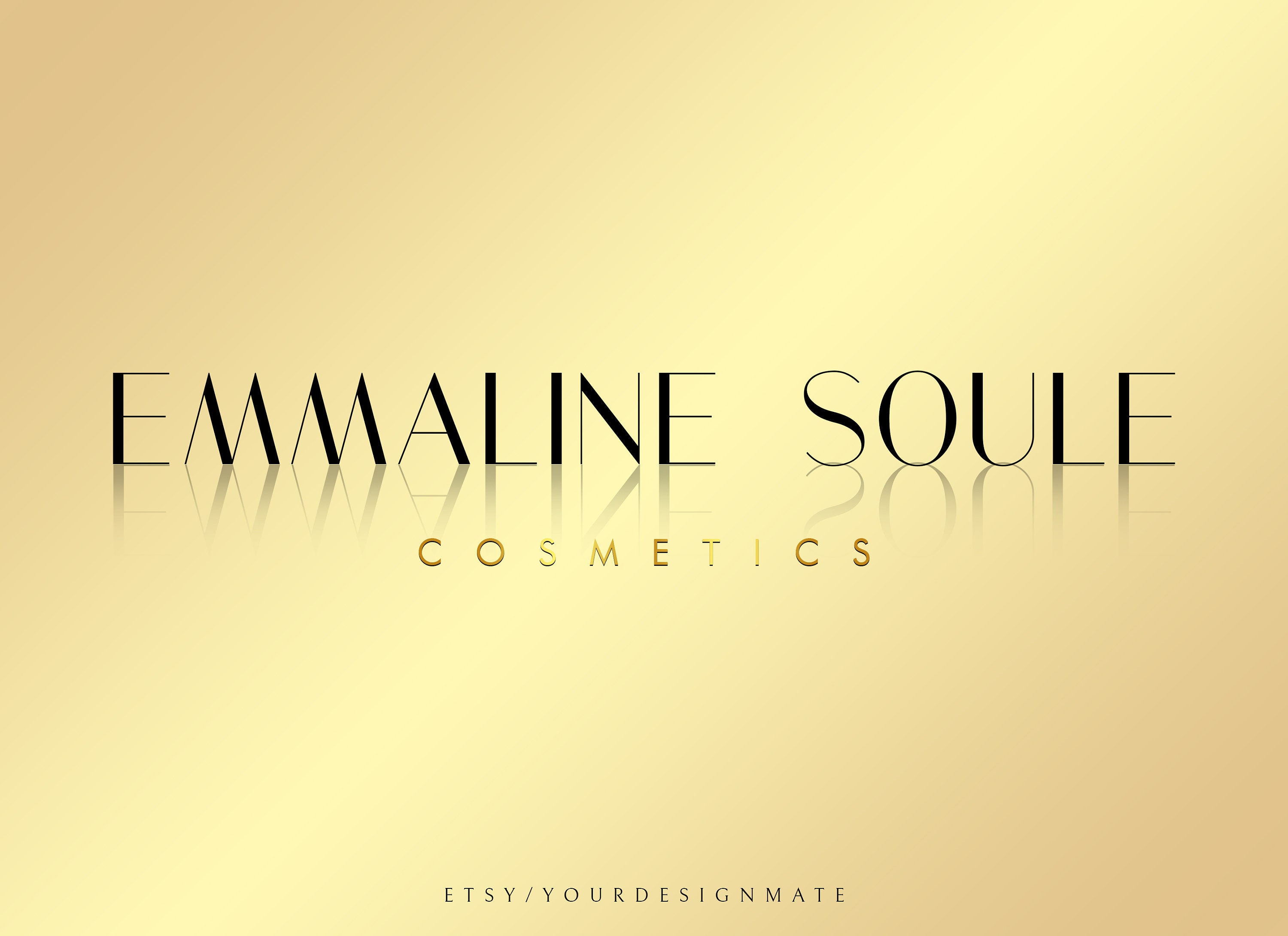 Cosmetics Logo Gold Beauty Logo Makeup Logo Lash Logo - Etsy