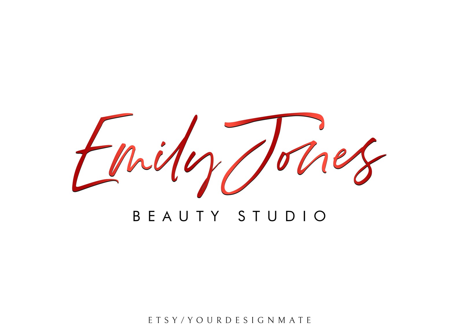 Red Smoke Logo Beauty Logo Red Watercolor Logo Premade - Etsy