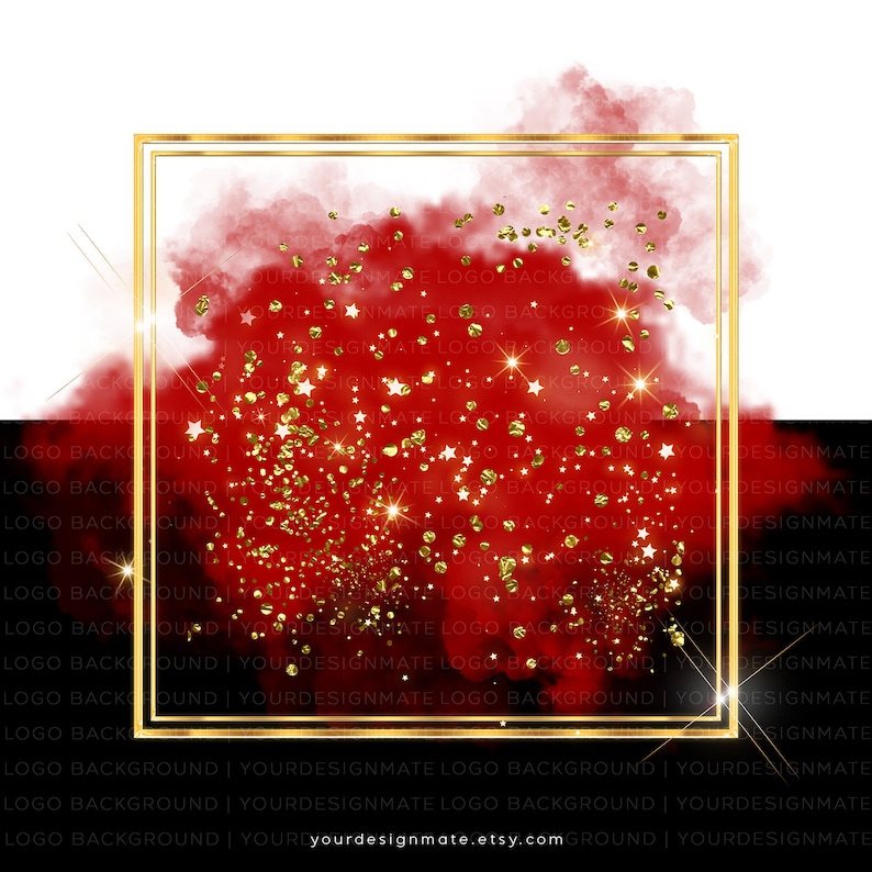 Red Logo Background Png, Red Smoke Png, Gold Square Frame, Red ...