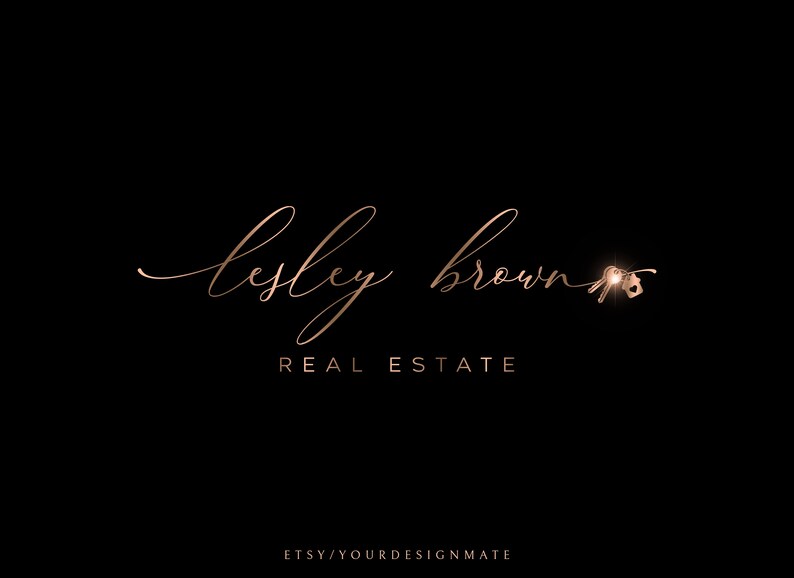 Premade Real Estate Logo Realtor Logo Rose Gold Real Estate - Etsy