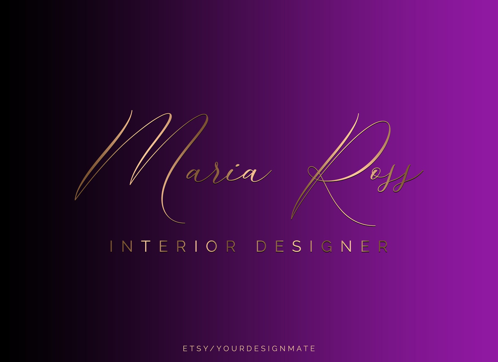 Watercolor Purple Logo, Rose Gold Logo, Purple Smoke Logo, Beauty Logo ...
