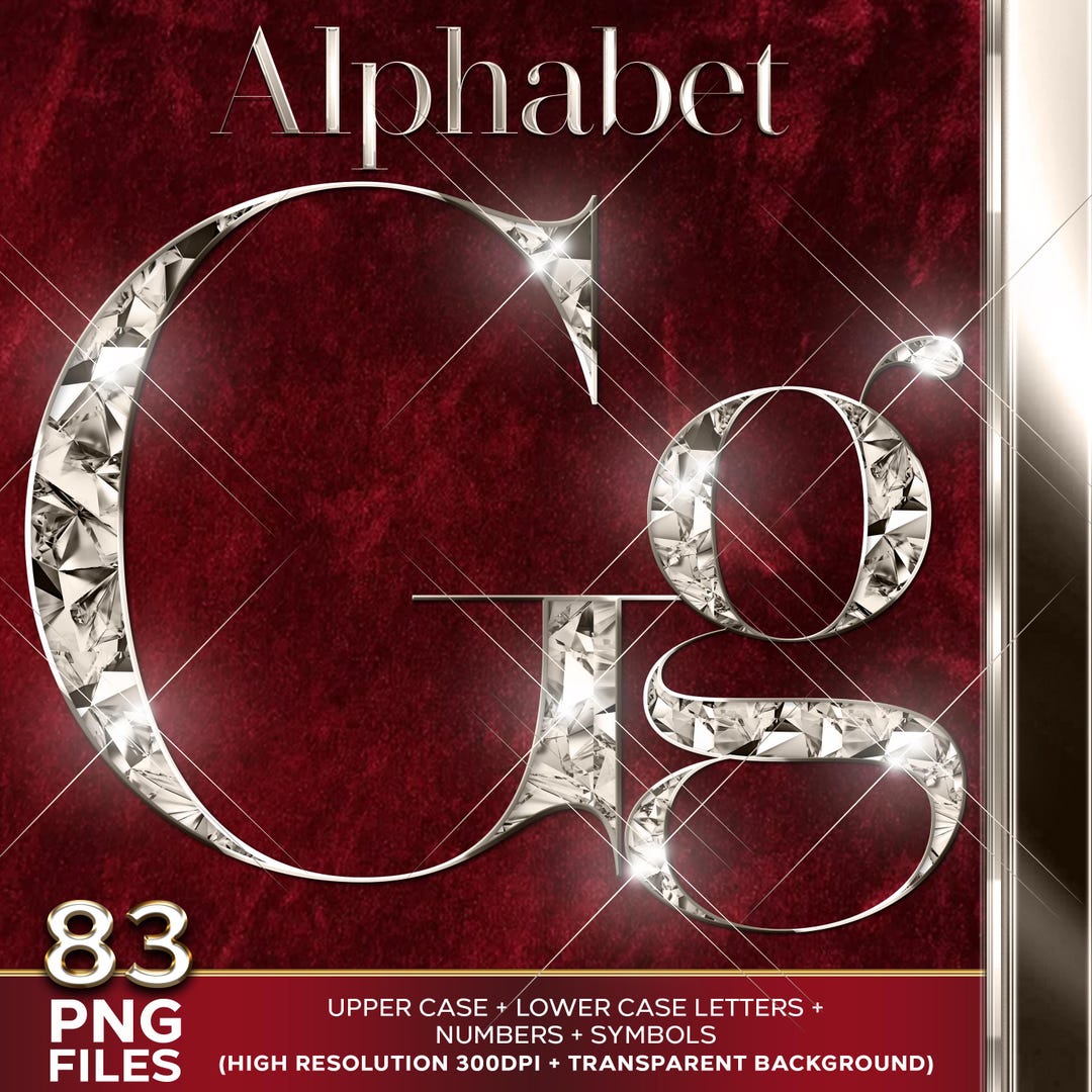 Diamond Alphabet Letters, Sparkling Glitter Letters, Luxury Diamond ...