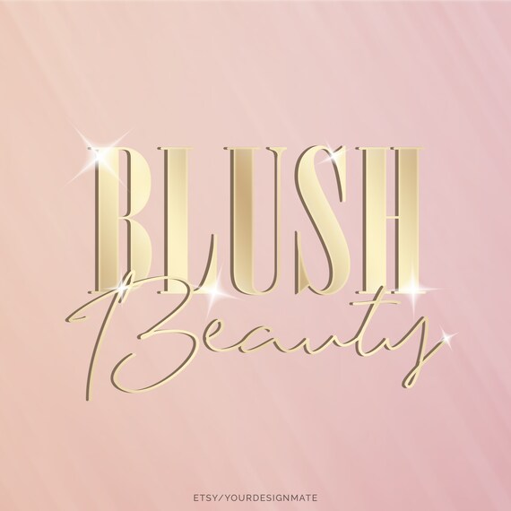 Gold Beauty Logo Pink Gold Logo Nail Logo Aesthetics Logo - Etsy