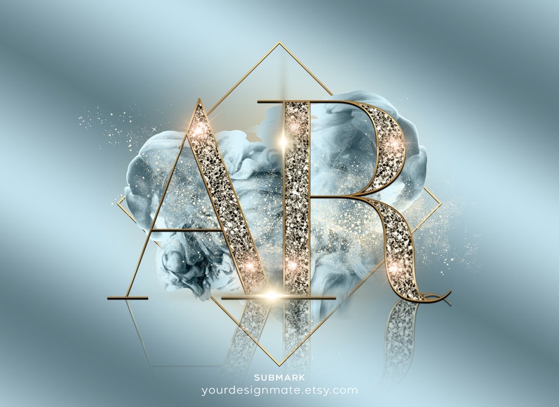 Beauty Logo, Blue Glitter Logo, Jewellery Logo, Sparkle Glitter Logo ...