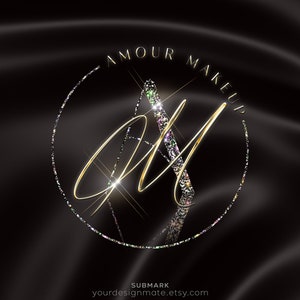 Beauty Logo, Glitter Logo, Glam Logo, Lux Logo, Sparkle Glitter Logo ...