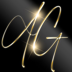 Gold Chrome Alphabet, Gold Alphabet PNG, Script, Metallic Letters, Gold ...