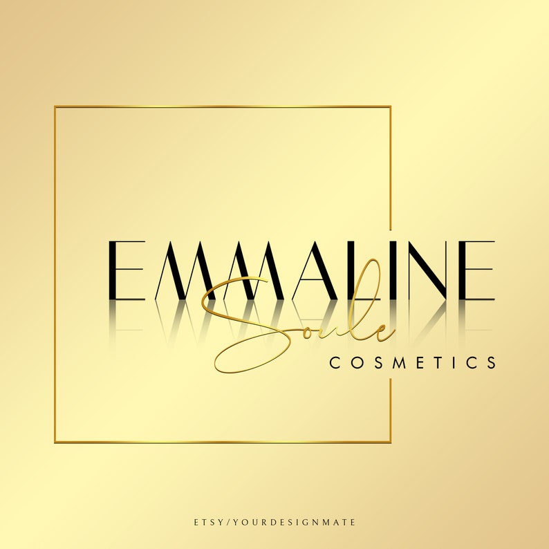 Cosmetics Logo Gold Beauty Logo Makeup Logo Lash Logo - Etsy