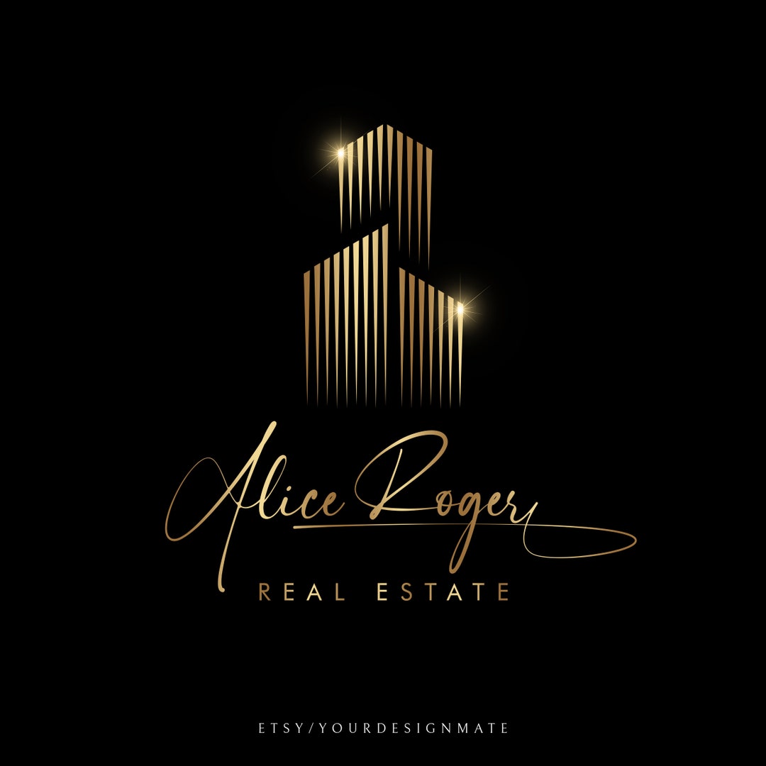 Premade Real Estate Logo, Realtor Logo, Gold Real Estate Logo ...