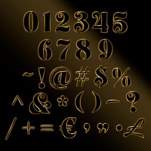 Black Bold Chrome Alphabet PNG, Metallic Black Letters Clipart, Black ...