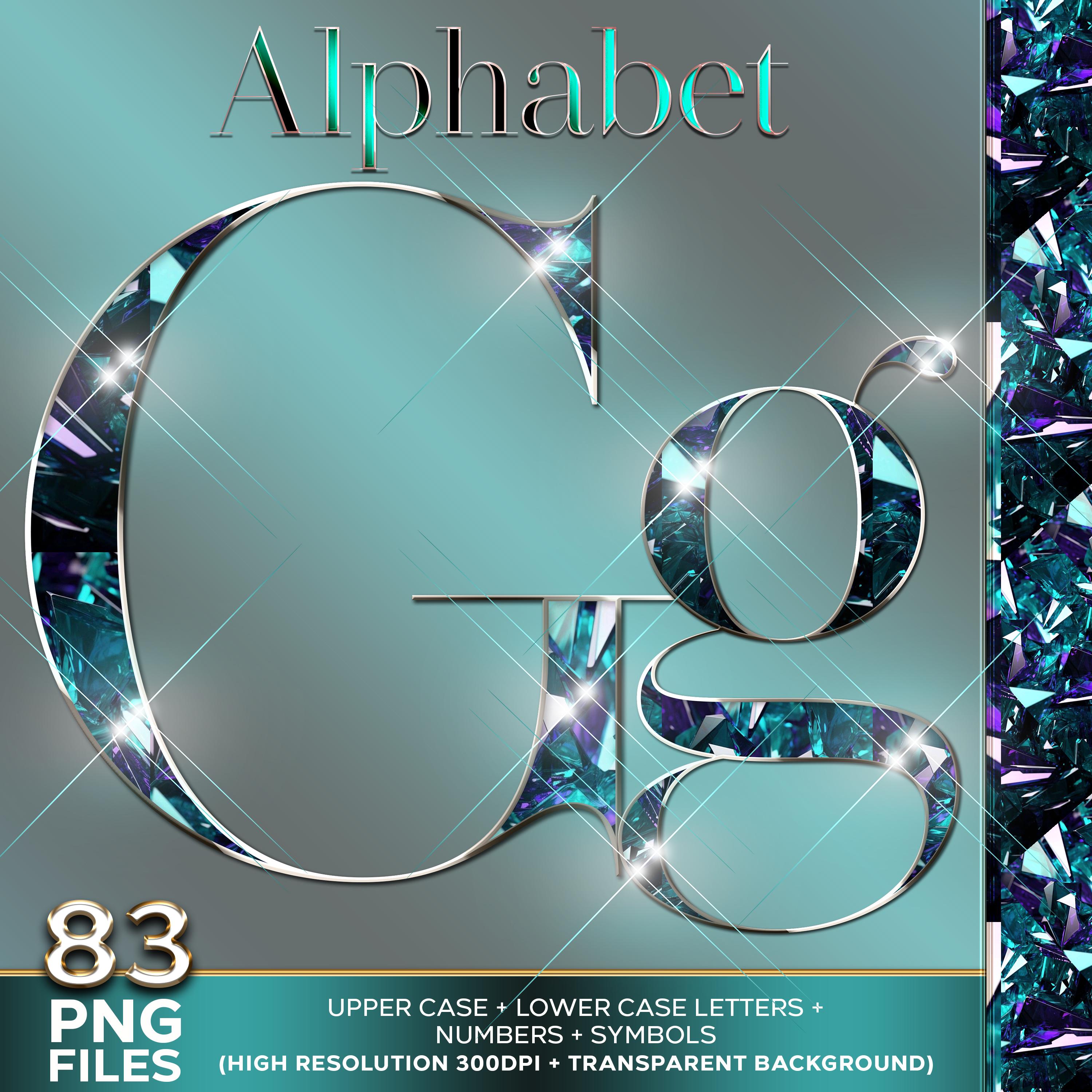 Diamond Alphabet Letters, Turquoise Sparkling Glitter Letters, Luxury ...