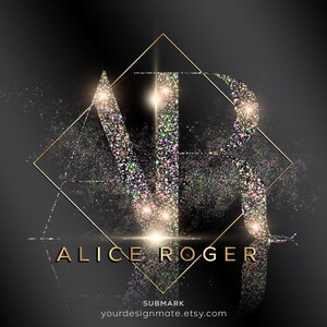 Beauty Logo, Glitter Logo, Glam Logo, Lux Logo, Sparkle Glitter Logo ...