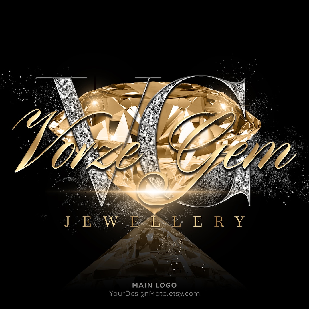 Gold Diamond Logo Design, Crystal Logo, Gold Diamond Jewellery Logo ...
