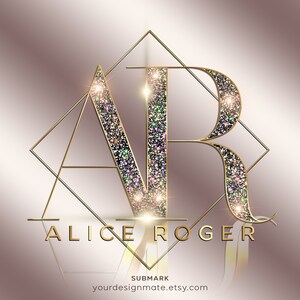 Beauty Logo, Glitter Logo, Glam Logo, Lux Logo, Sparkle Glitter Logo ...
