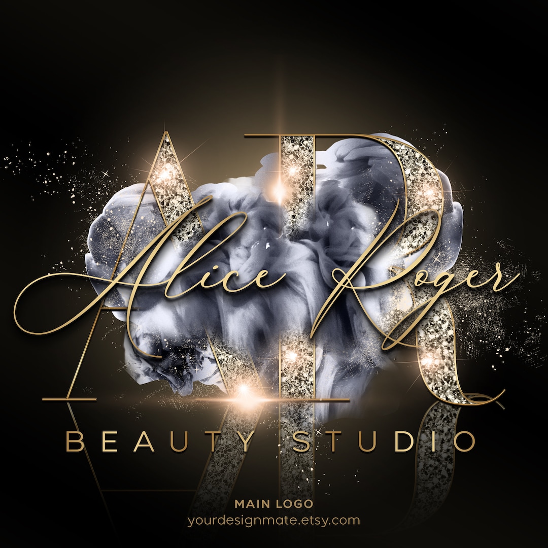 Blue Beauty Logo, Jewellery Logo, Sparkle Logo, Glitter Logo, Premade ...