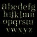 Luxury Emerald Green Chrome Alphabet Clipart, Glamorous Metallic ...
