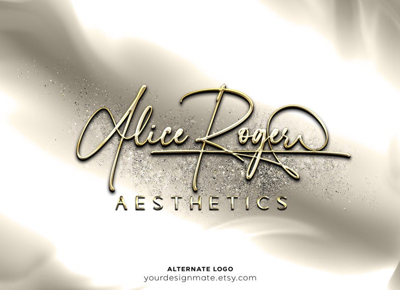 Champagne Gold Syringe Injector Logo | Aesthetic Cosmetic Beauty Logo ...