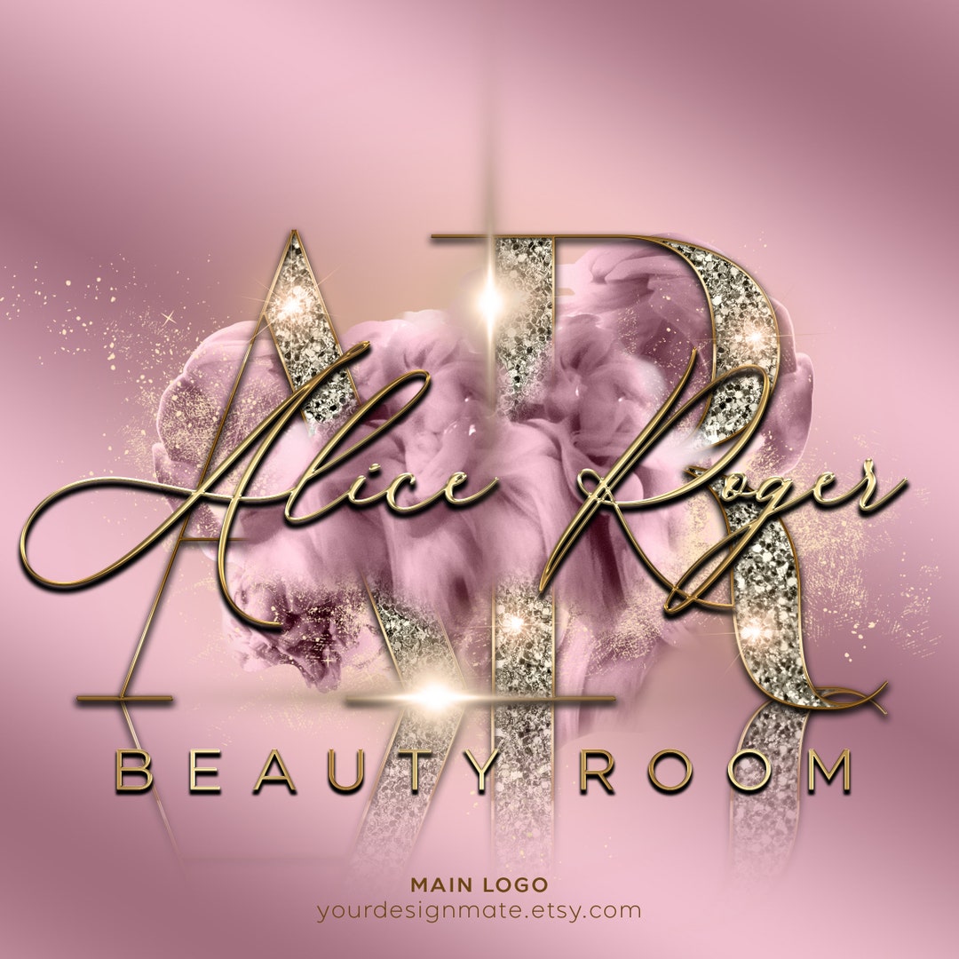 Lilac Beauty Logo, Glitter Logo, Smoke Logo, Sparkle Glitter Logo ...