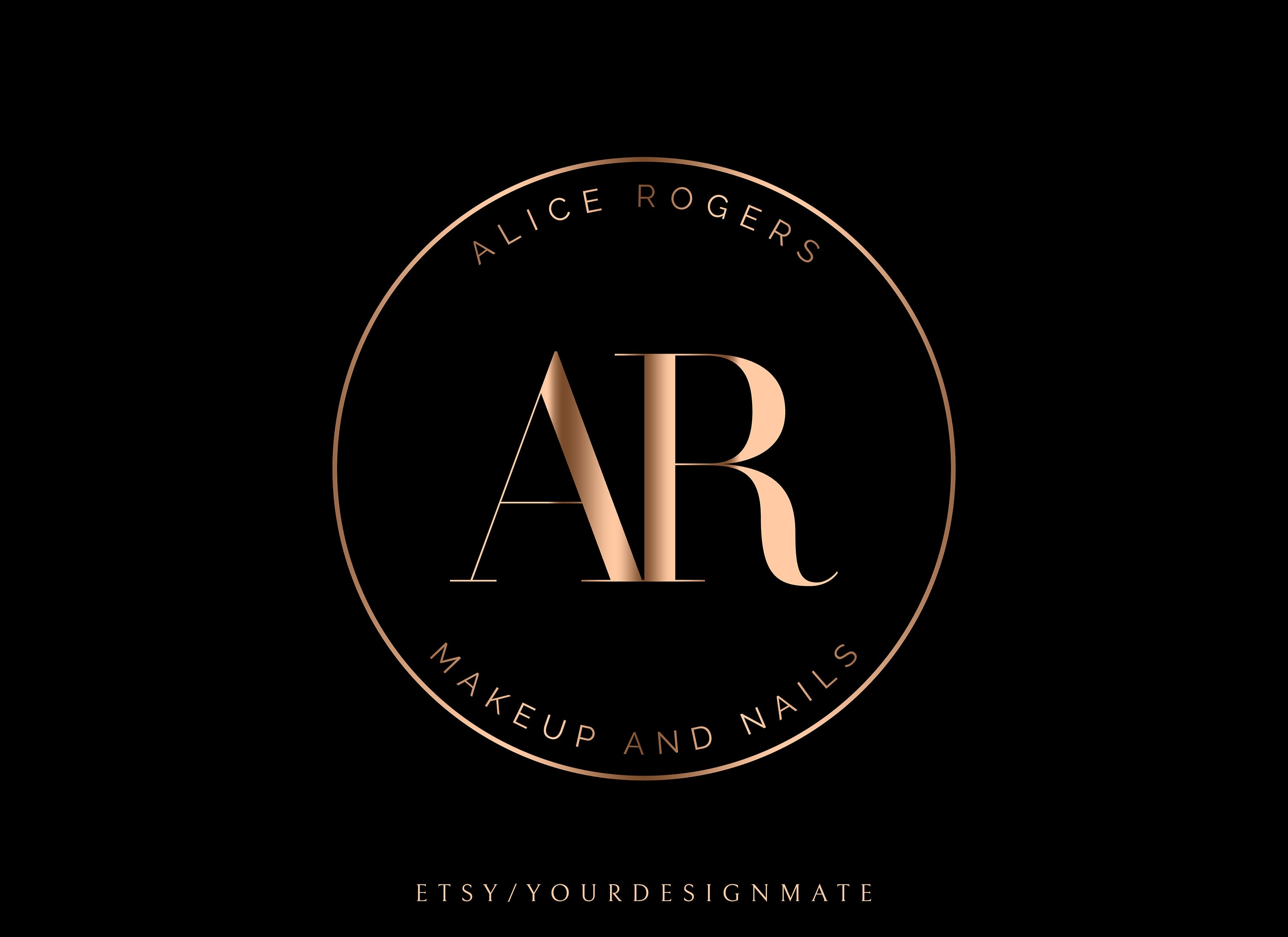 Pink Gold Logo Pink Watercolor Logo Premade Logo Pink - Etsy