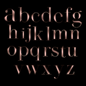 Rose Gold Alphabet PNG Clipart, Rosegold Metallic Alphabet, Glam ...