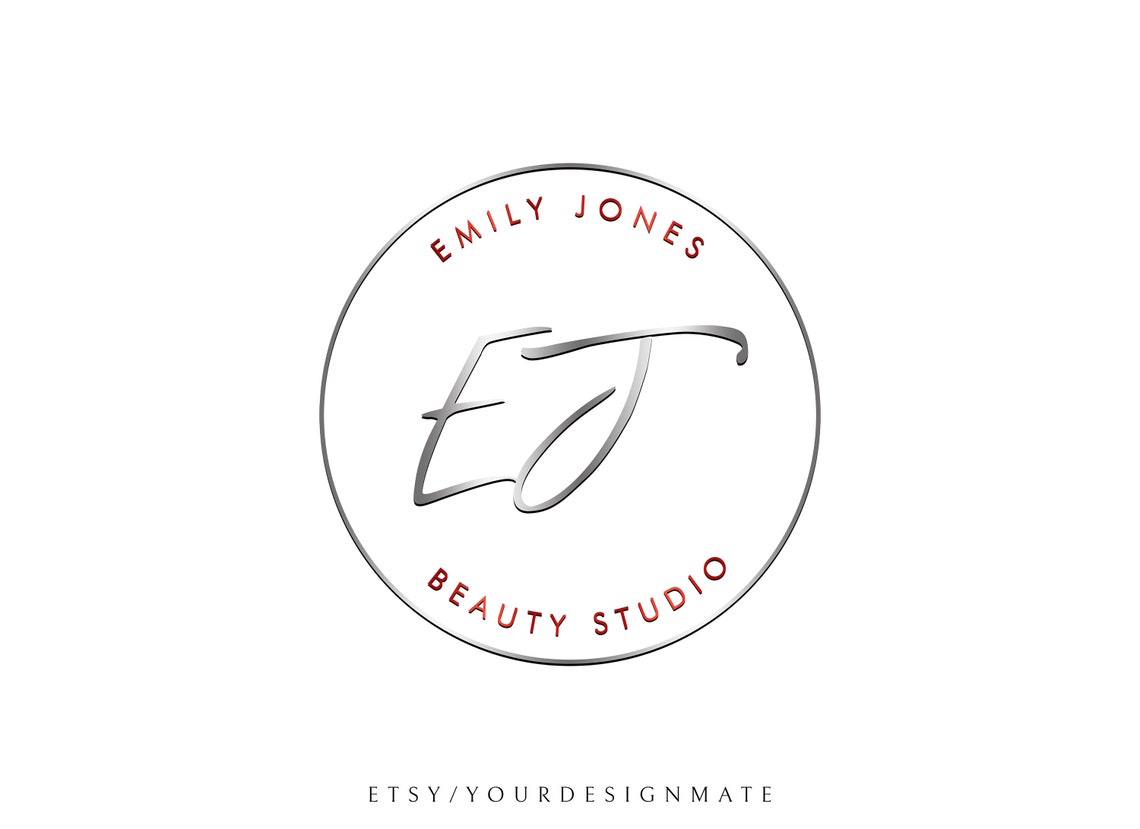 Red Smoke Logo Beauty Logo Red Watercolor Logo Premade - Etsy