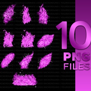 Pink Flames Overlays, Logo Background, Flames Cliparts, Pink Fire Png ...