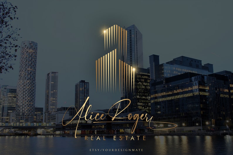 Premade Real Estate Logo Realtor Logo Gold Real Estate Logo - Etsy