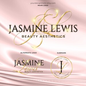 Pink Beauty Logo, Boutique Logo, Sparkle Glitter Logo, Premade Logo ...