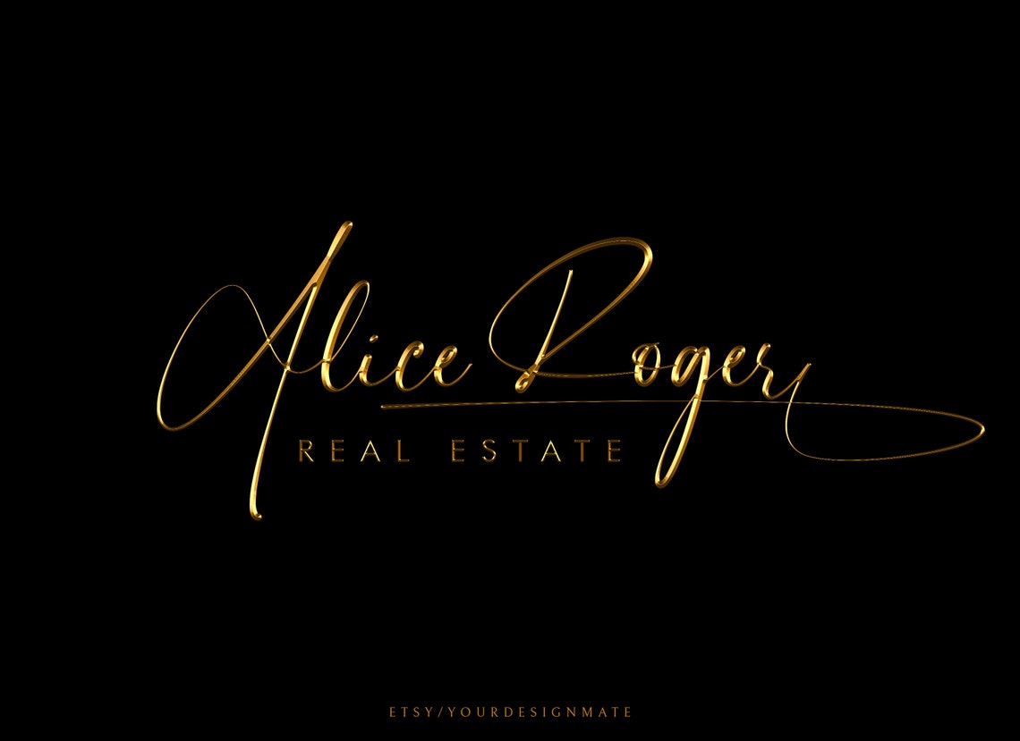Premade Real Estate Logo Realtor Logo Gold Real Estate Logo - Etsy