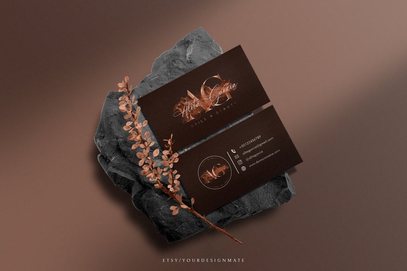 Rose Gold Logo, Beauty Logo, Rose Gold Flames Logo, Nails Logo ...