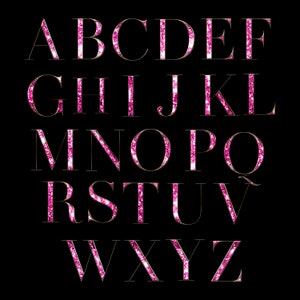 Hot Pink Alphabet PNG, Glitter Alphabet Clipart, Diamond Alphabet PNG ...