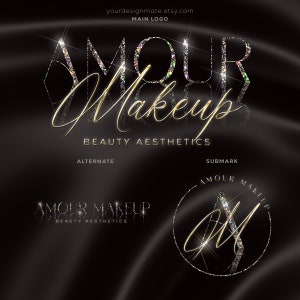 Beauty Logo, Glitter Logo, Glam Logo, Lux Logo, Sparkle Glitter Logo ...