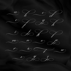 Chrome Script Alphabet PNG, Luxury Metallic Letters, Shiny Silver Font ...