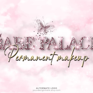 Beauty Logo, Pink Glitter Logo, Jewellery Logo, Sparkle Glitter Logo ...