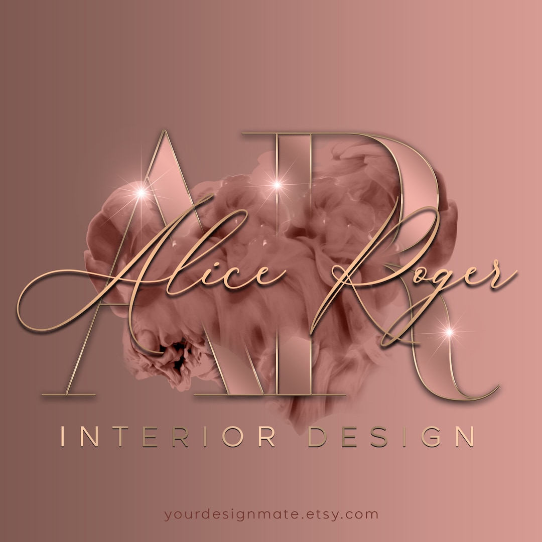 Watercolour Rose Gold Logo, Smoke Logo, Beauty Logo, Premade Logo ...