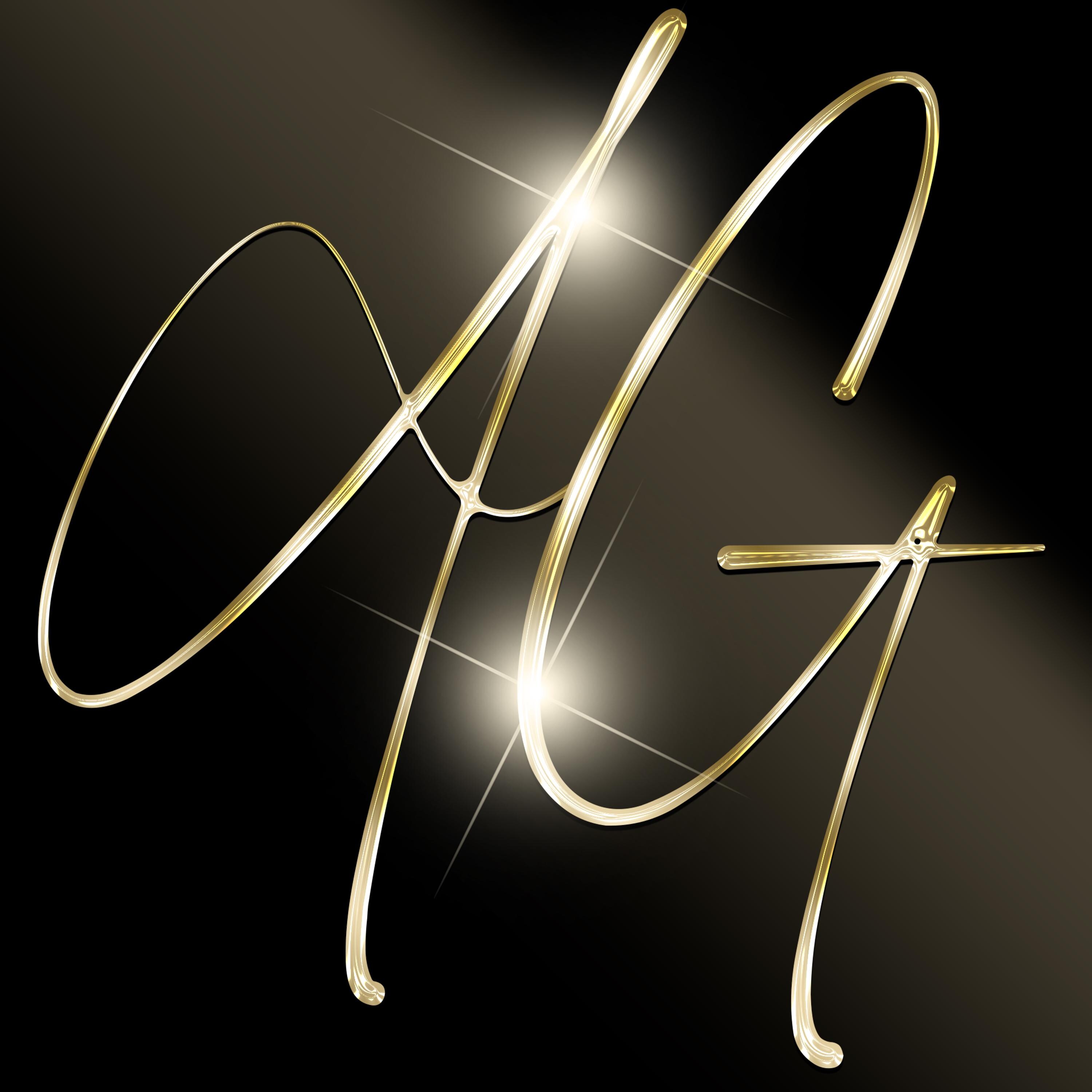 Luxury Gold Script Alphabet PNG, Metallic Letter Clipart Bundle ...