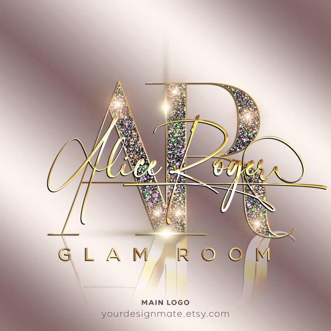 Beauty Logo, Glitter Logo, Glam Logo, Lux Logo, Sparkle Glitter Logo ...