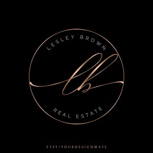 Premade Real Estate Logo, Realtor Logo, Rose Gold Real Estate Logo ...
