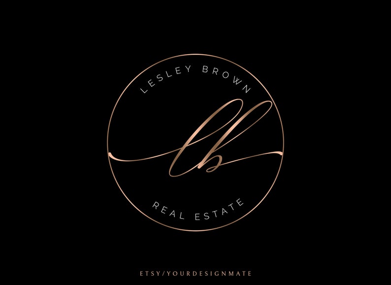 Premade Real Estate Logo, Realtor Logo, Rose Gold Real Estate Logo ...