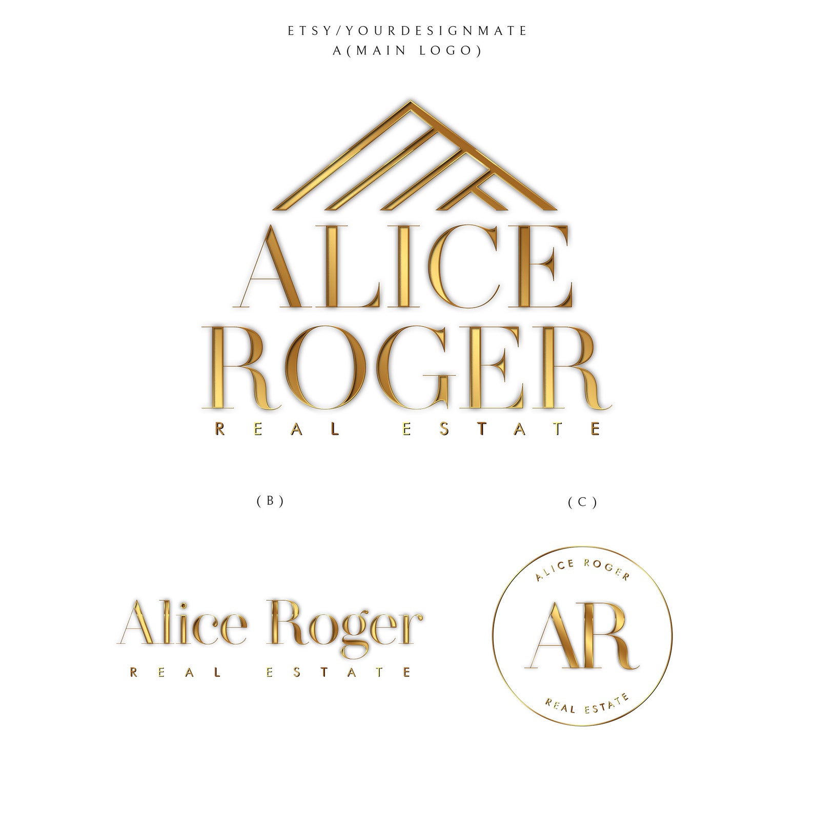 Premade Real Estate Logo Realtor Logo Gold Real Estate Logo - Etsy