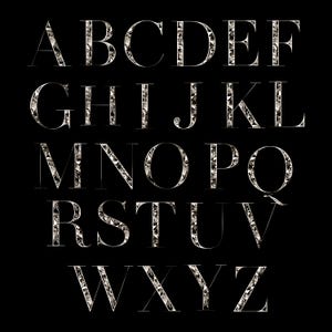 Diamond Alphabet Letters, Sparkling Glitter Letters, Luxury Diamond ...