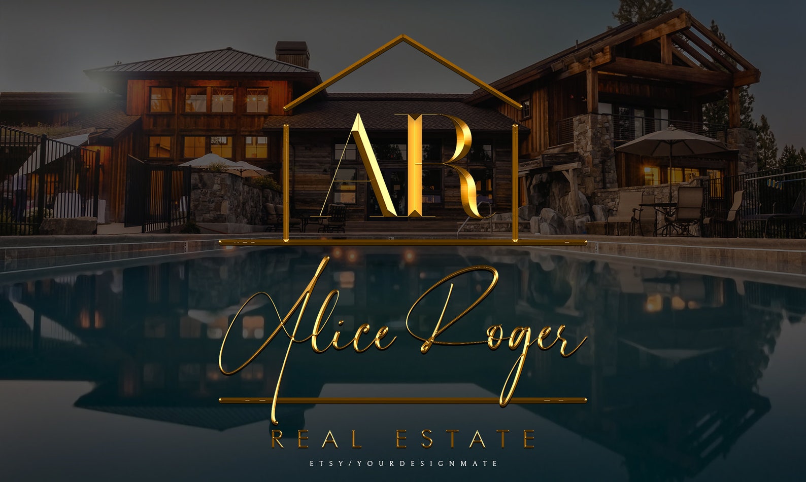 Premade Real Estate Logo Realtor Logo Gold Real Estate Logo - Etsy