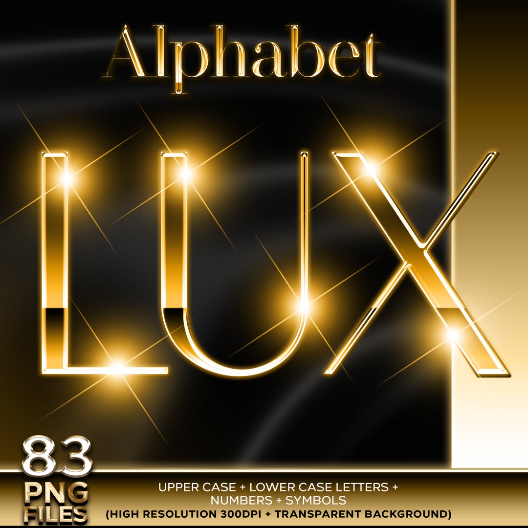 Gold Chrome Alphabets, Gold Alphabet PNG, Gold Metallic Letters, Gold ...