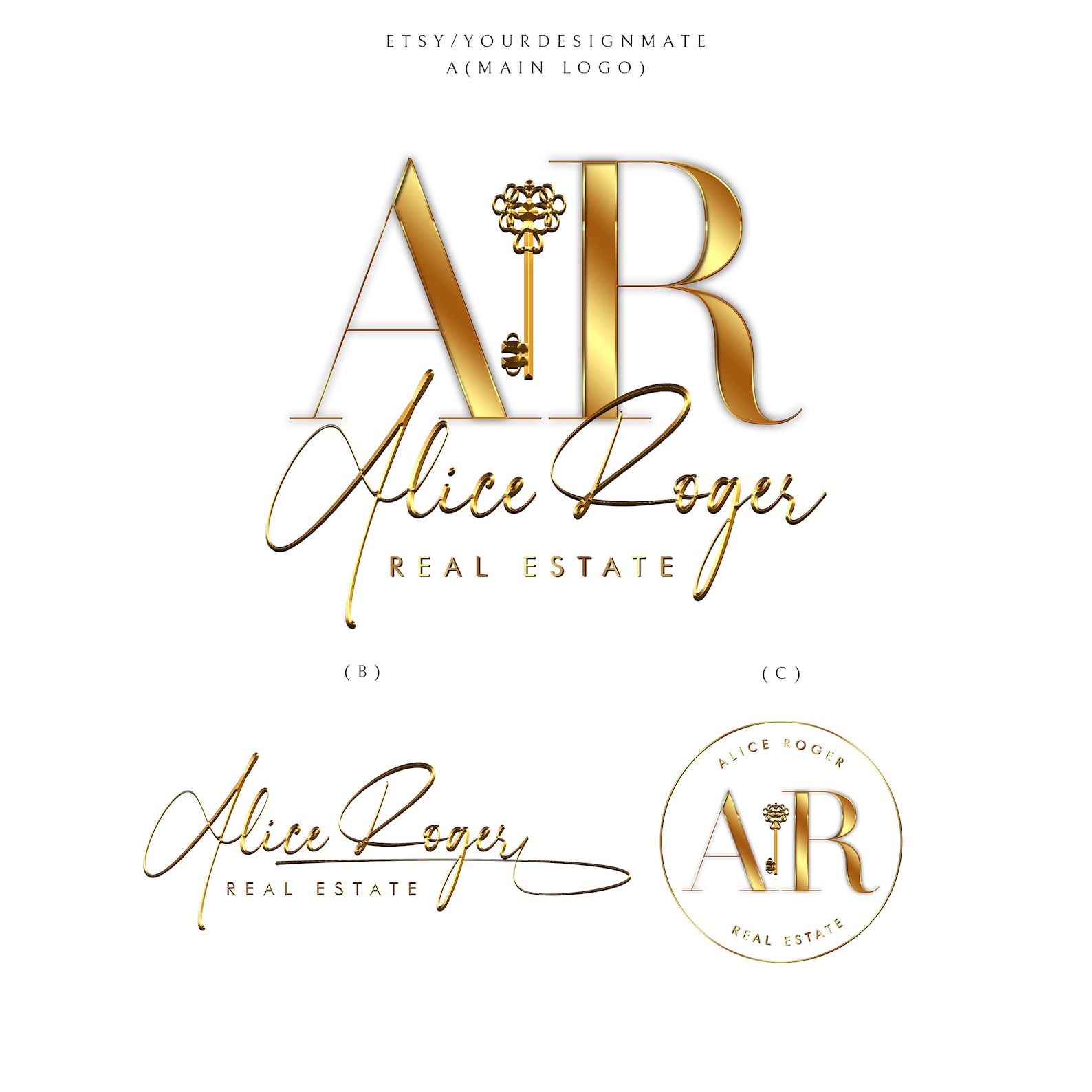 Realtor Logo Premade Real Estate Logo Gold Real Estate Logo - Etsy