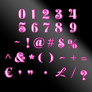 Pink 3D Chrome Alphabet PNG, Cute Shiny Balloon Letters, Bold Metallic ...