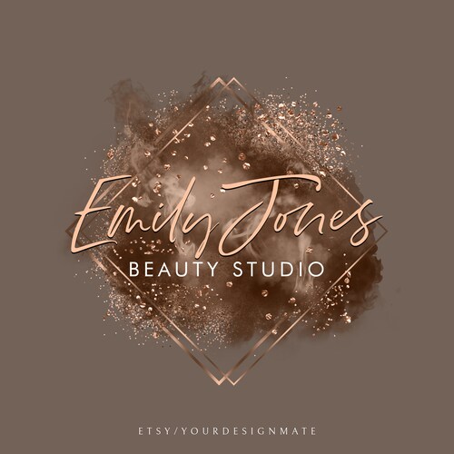 ROSE GOLD Logo Perfection Beauty Logo Signature Logo Makeup - Etsy