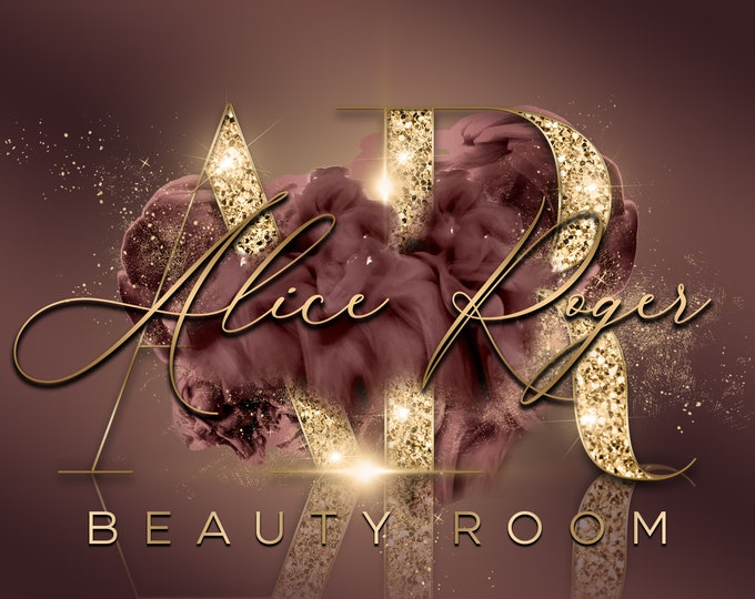 Gold Black Beauty Logo, Smoke Logo, Watercolor Logo, Glitter Logo ...